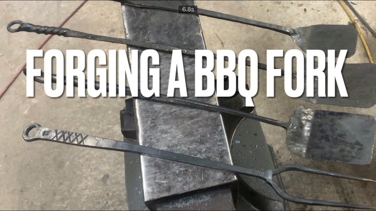 Forging a BBQ fork - YouTube