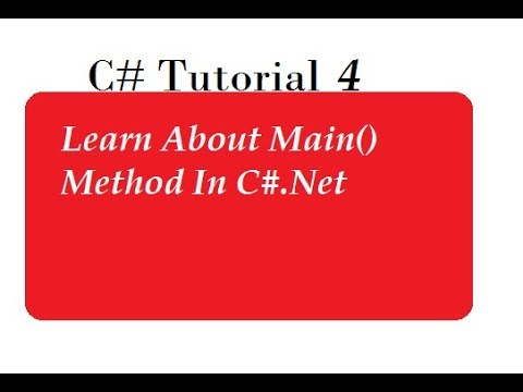 Main Method In C# - YouTube