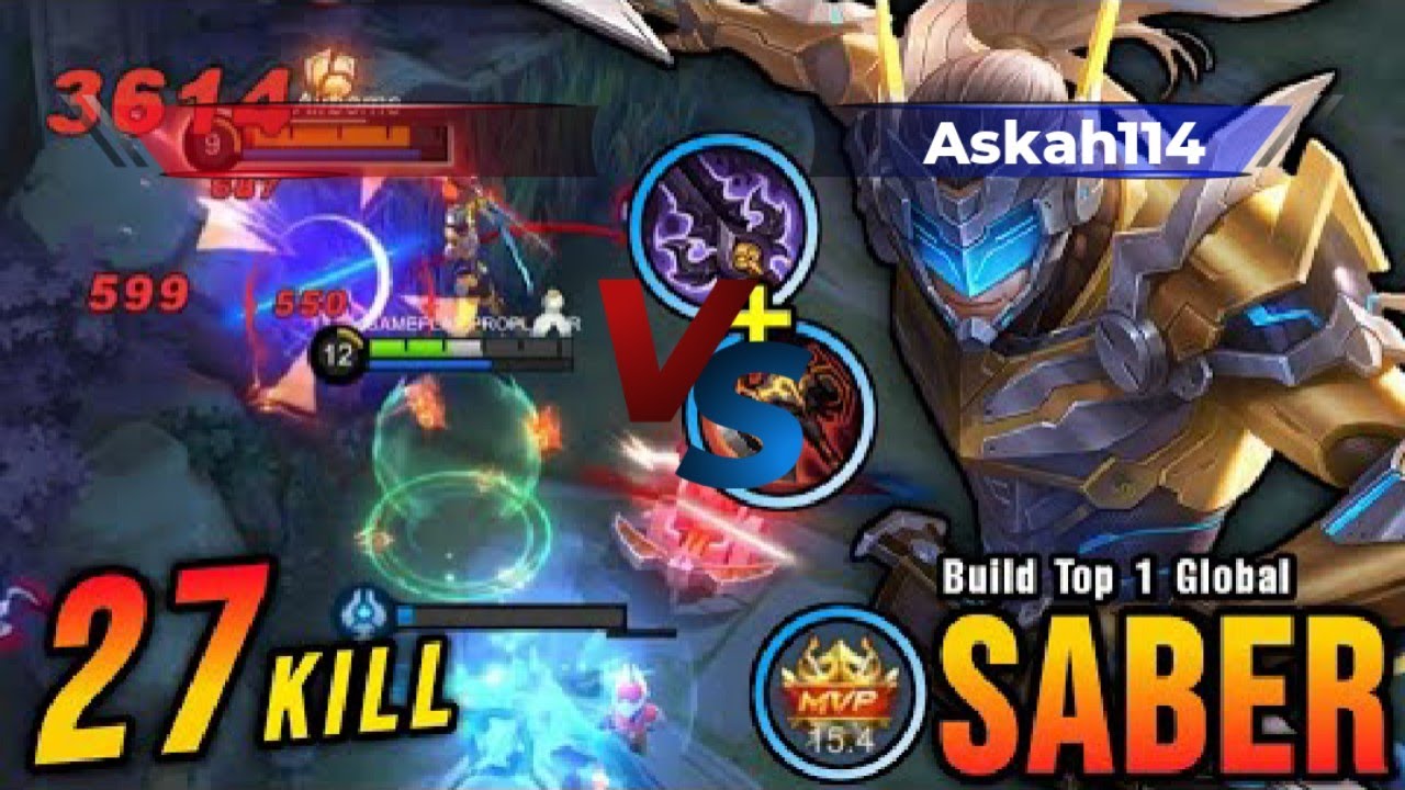 SABER BEST BUILD 2023 BUILD TOP 1 GLOBAL SABER GAMEPLAY MOBILE LEGENDS ...