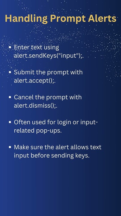 How To Handle Alerts In Selenium Webdriver Selenium Interview Tips