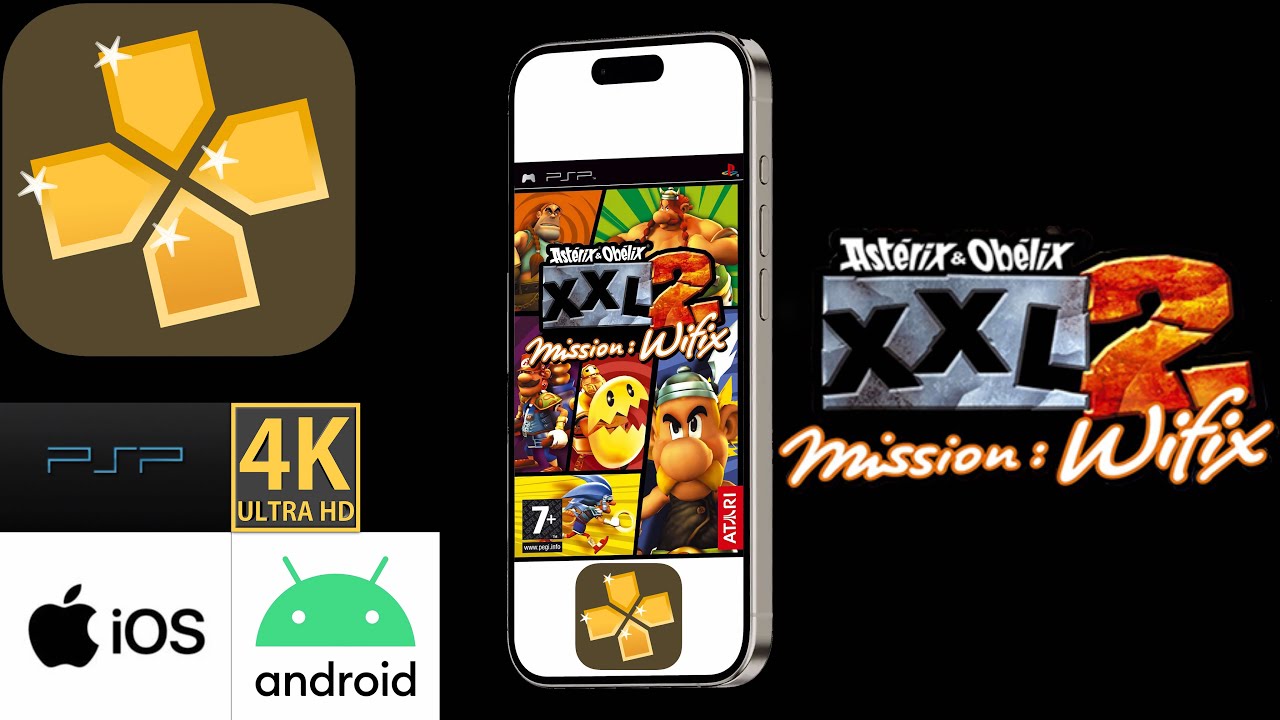 PPSSPP GOLD - PSP emulator - 4K iOS iPhone Pro Max - Android - Asterix ...