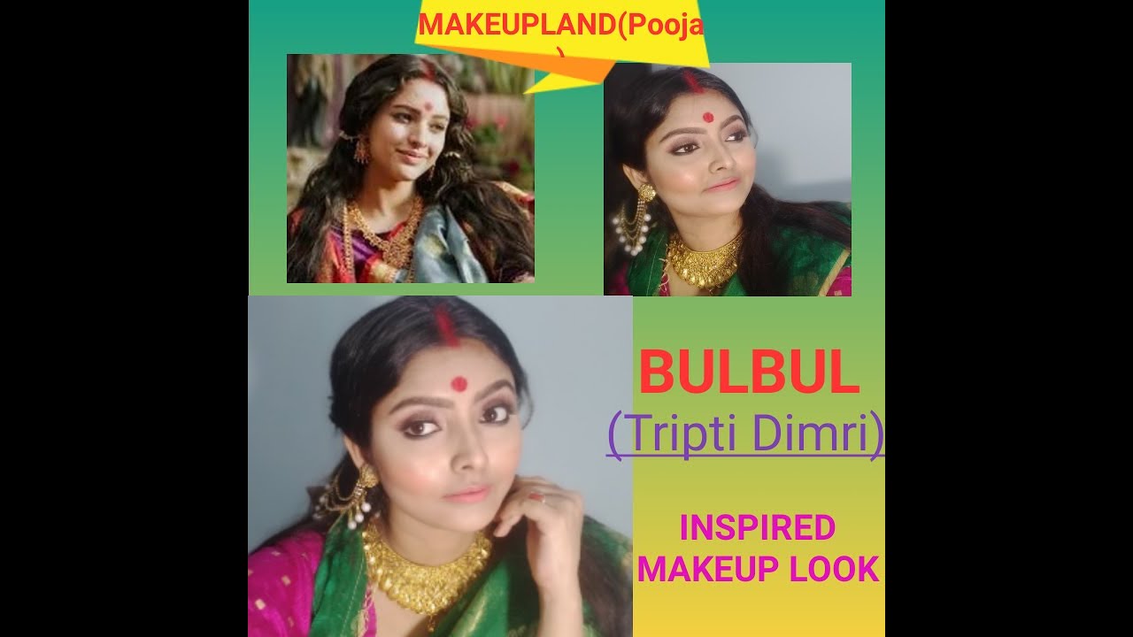 BULBUL(Tripti Dimri) inspired makeup look|| BENGALI MAKEUP LOOK - YouTube