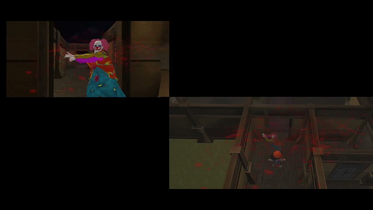 First person vs third person (Freaky horror clown scary neighbourhood ...