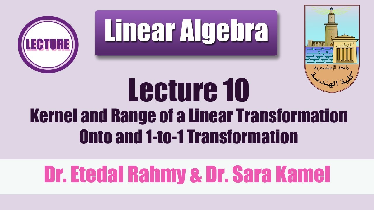 [EMPx11] Lecture 10: Linear Transformations (Continued) - YouTube