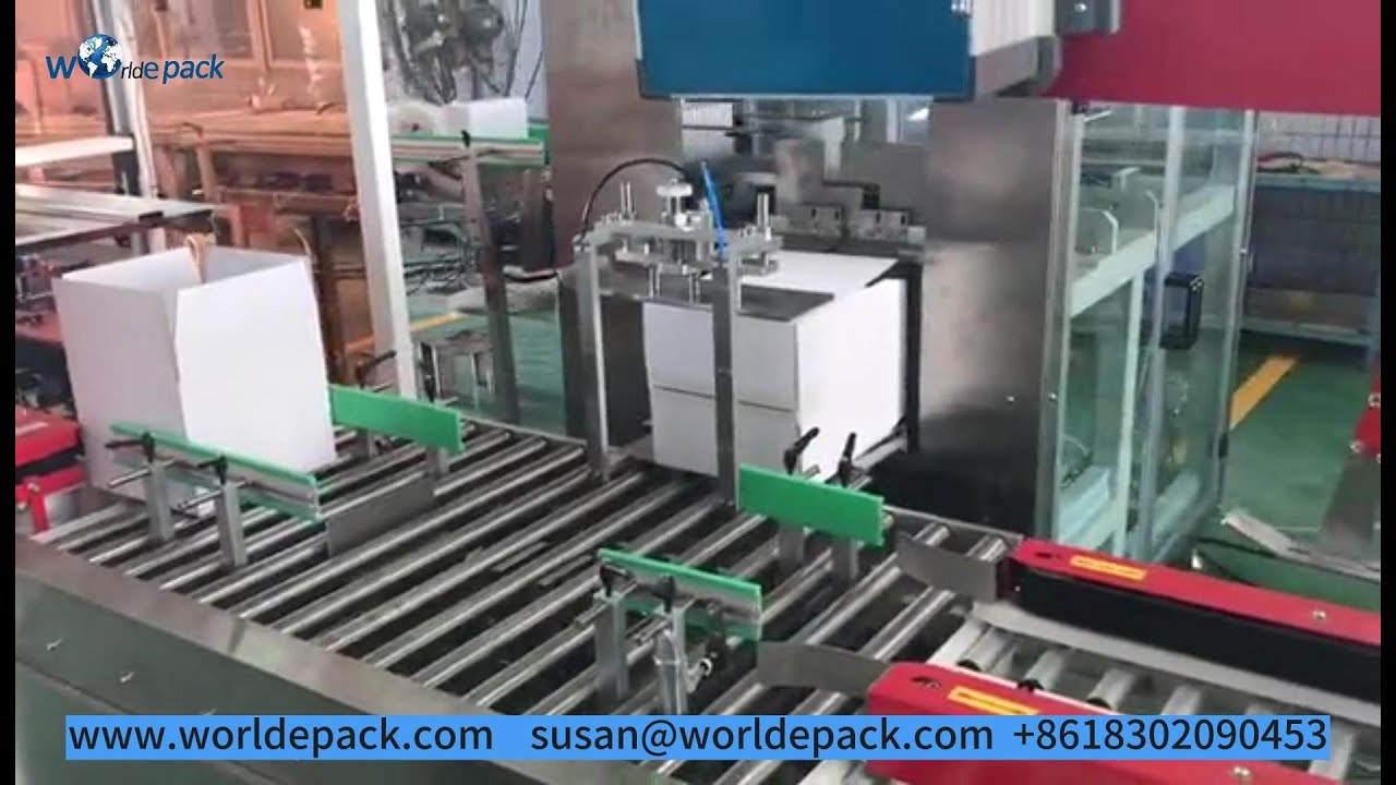 Box Packing Line for Sponge - YouTube