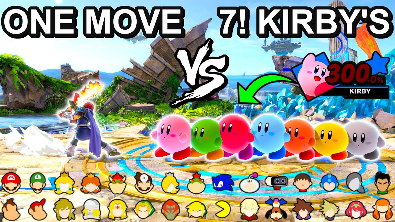 Who Can K.O. SEVEN Kirby's With Only ONE MOVE ? - Super Smash Bros ...
