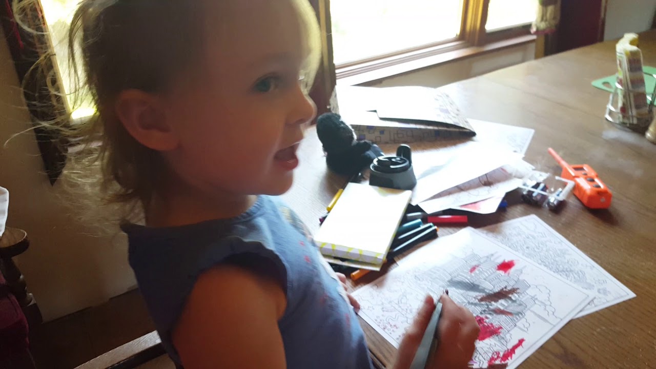 Disturbing Child Artwork... "it's covered in blood!" - YouTube