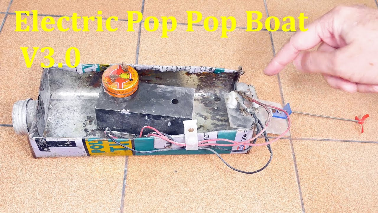 Electric Pop Pop Boat V3.0 / Fireboat Experiment (4K) - YouTube
