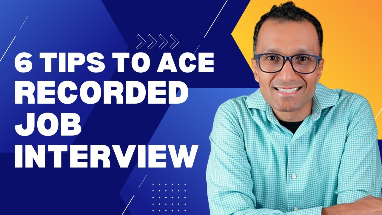 6 Tips To Ace Recorded Job Interview - YouTube