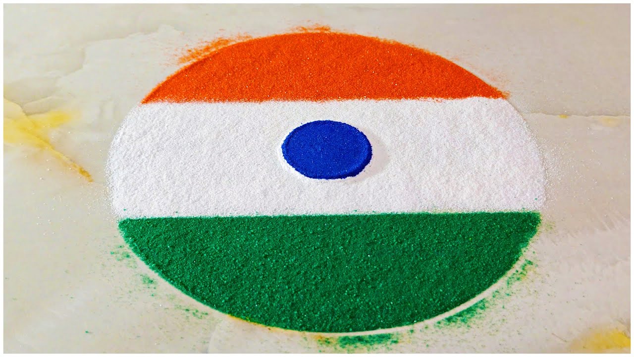 Easy And Beautiful Republic Day Rangoli 2024 | January 26th Rangoli ...