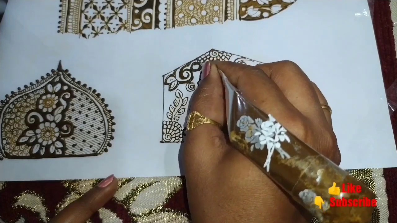 Cut Work Design in Mehndi Part-2 - YouTube