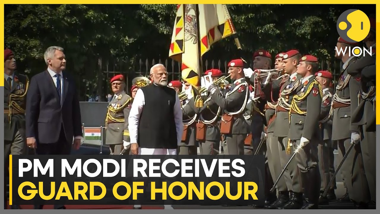 Indian PM in Austria: PM awarded with ceremonial Guard of Honour ...