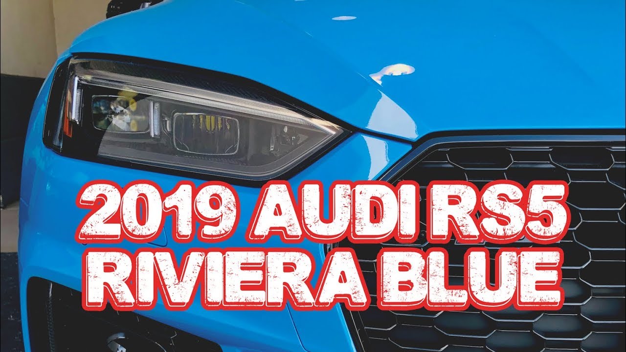 2019 Audi RS5 Riviera Blue Custom Order Color Walkaround - YouTube