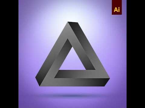Penrose triangle optical illusion | Illustrator tutorial - YouTube