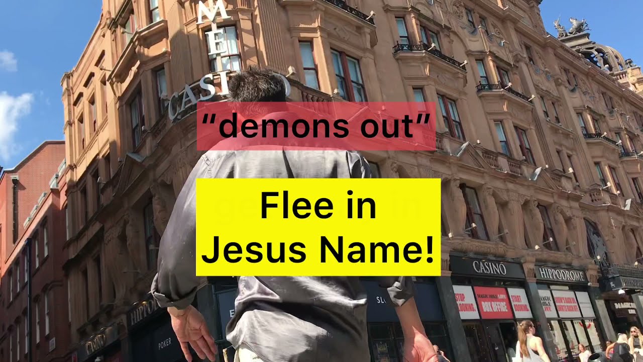 Demonic possession. Demon manifestation during street preaching - YouTube