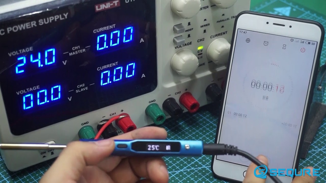 Mini TS100 soldering iron test - YouTube