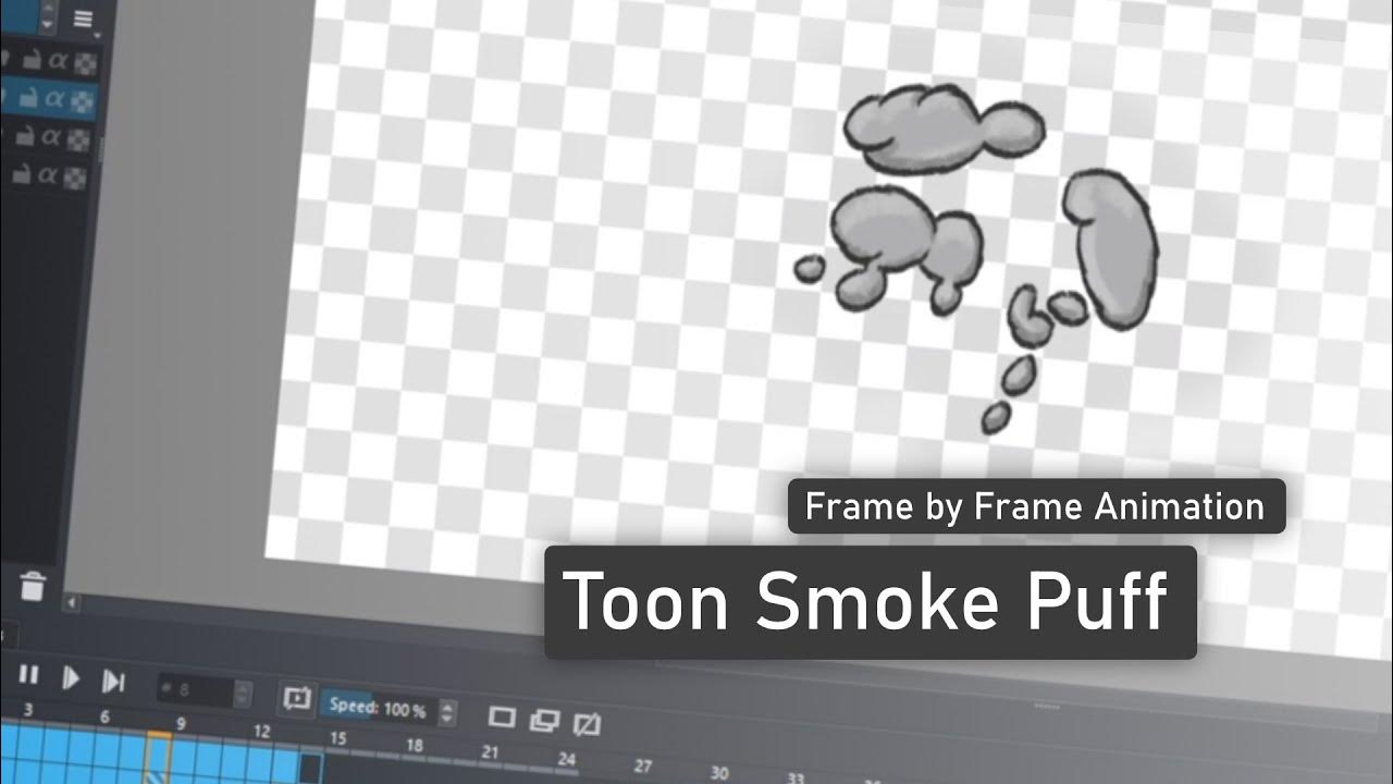 Smoke Puff 2D FX Animation Frame by Frame (Made with Krita ...