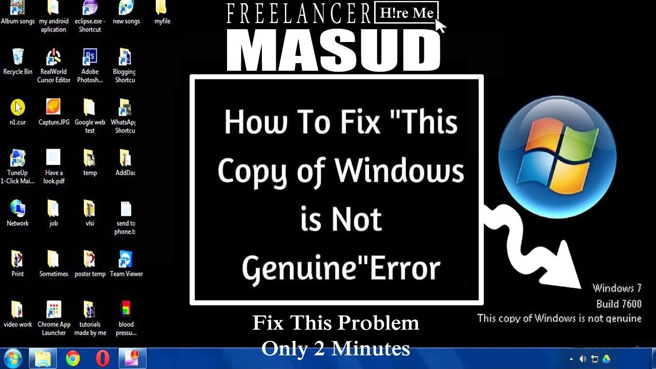 How To Permanent Fix This Copy Of Windows Is Not Genuine.Fix Black ...