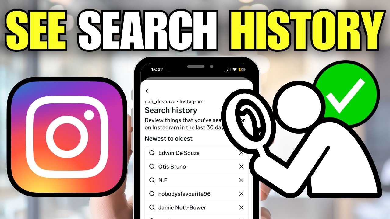 How To See Full Search History on Instagram - YouTube