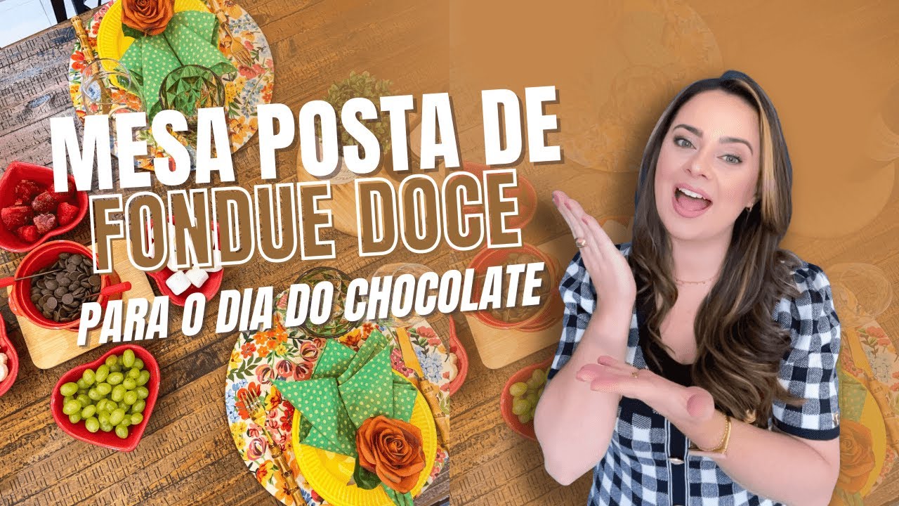 Mesa posta de fondue doce par o dia do chocolate - YouTube