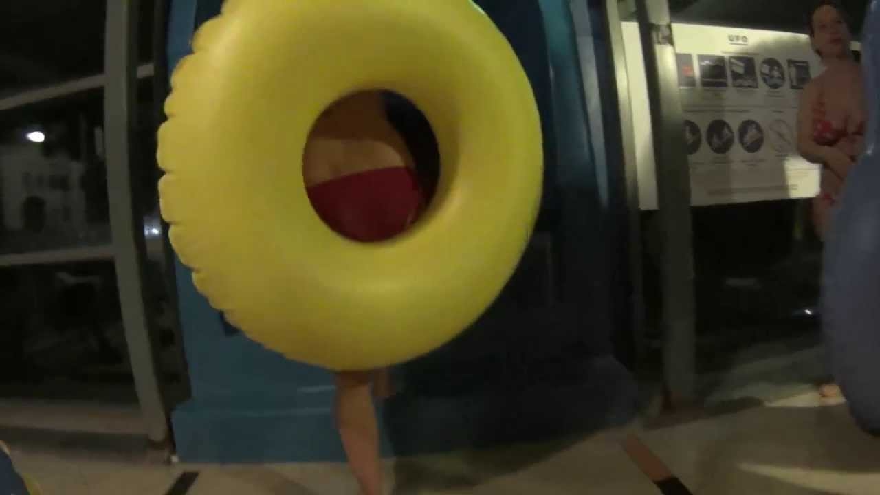 Dark UFO Water Slide at Aquaworld - YouTube