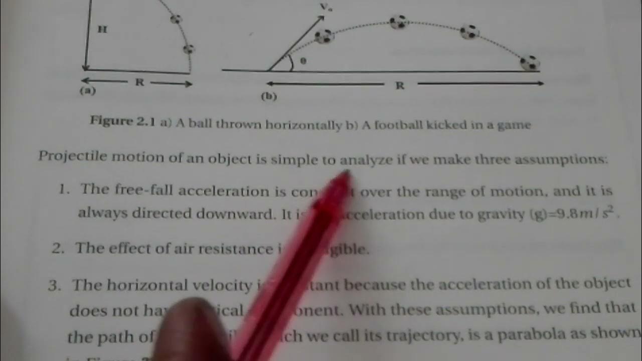 grade12 physics unit 2 two_dimensional motion 2.1 projectile motion - YouTube