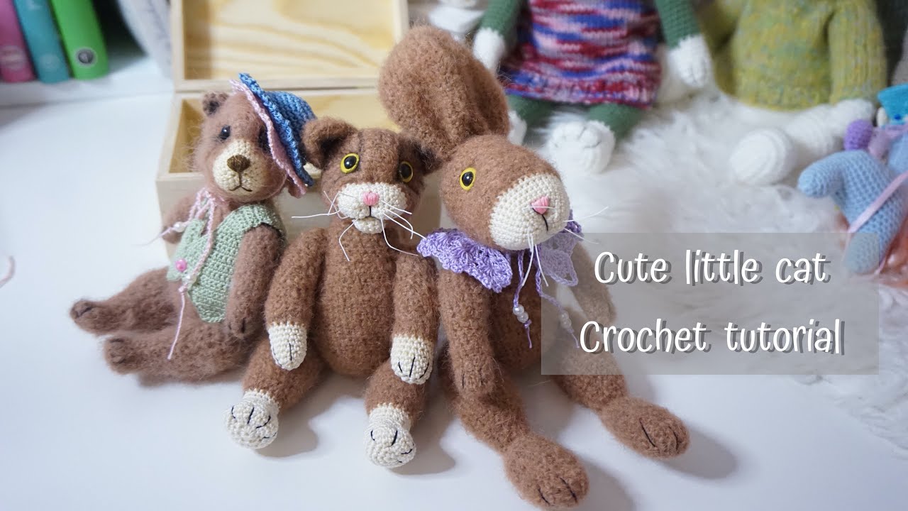 Little cute cat 🐱 crochet tutorial - YouTube
