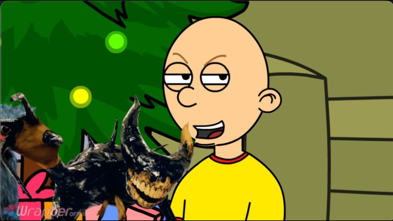 Caillou opens Christmas presents early without permission - YouTube