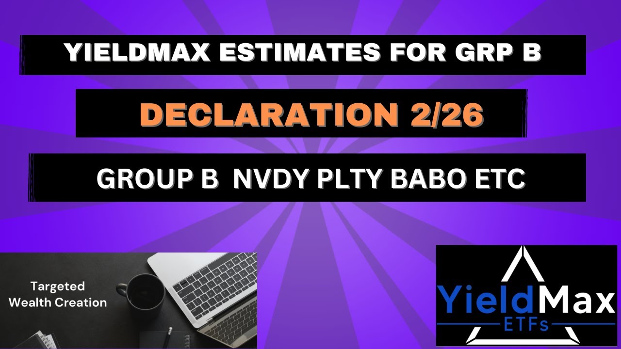 YIELDMAX GROUP B DECLARATION ESTIMATES NVDY PLTY BABO - YouTube