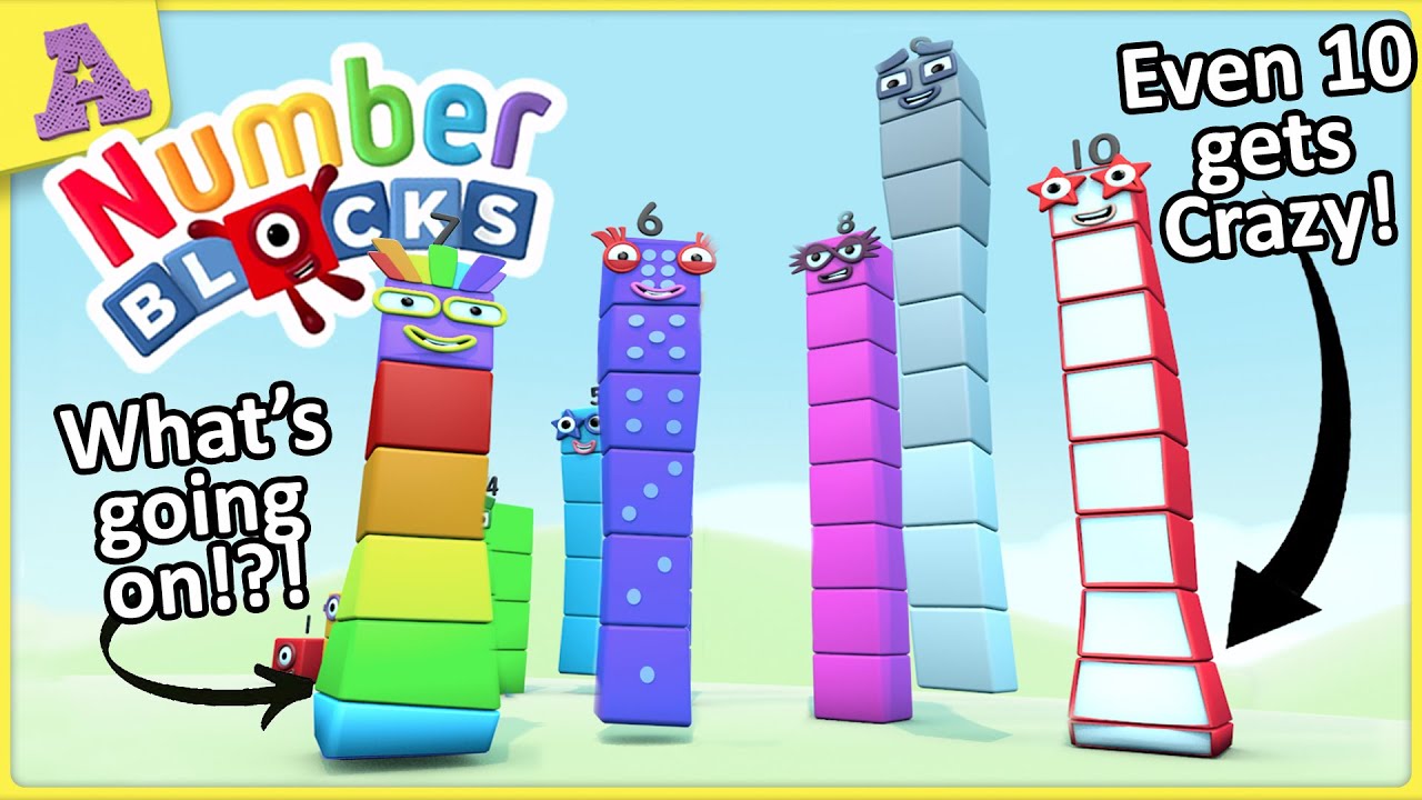 Bouncy Numberblocks GUMMY BEARS 1 to 10 joins the fun! - YouTube
