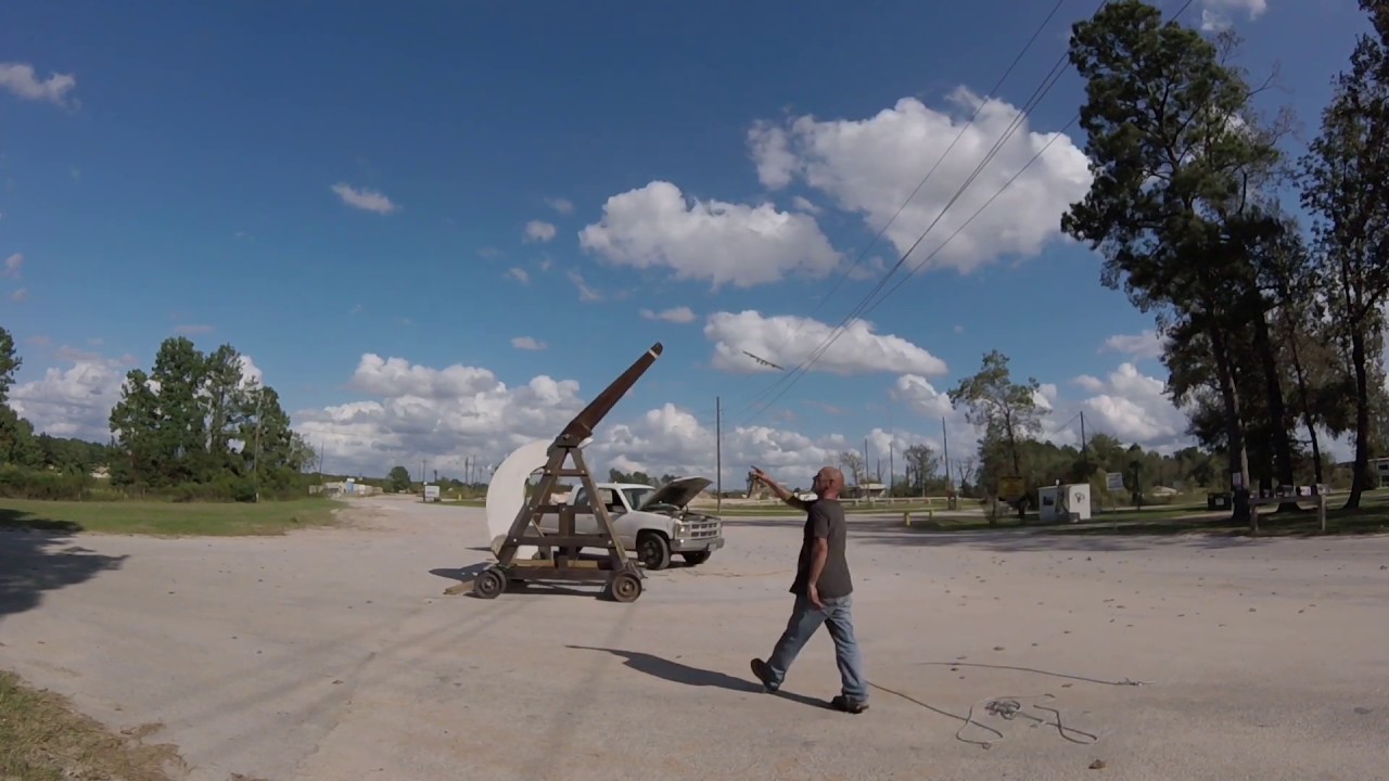 Spring Assisted Trebuchet/ Catapult Hybrid aka Traction Trebuchet shot ...