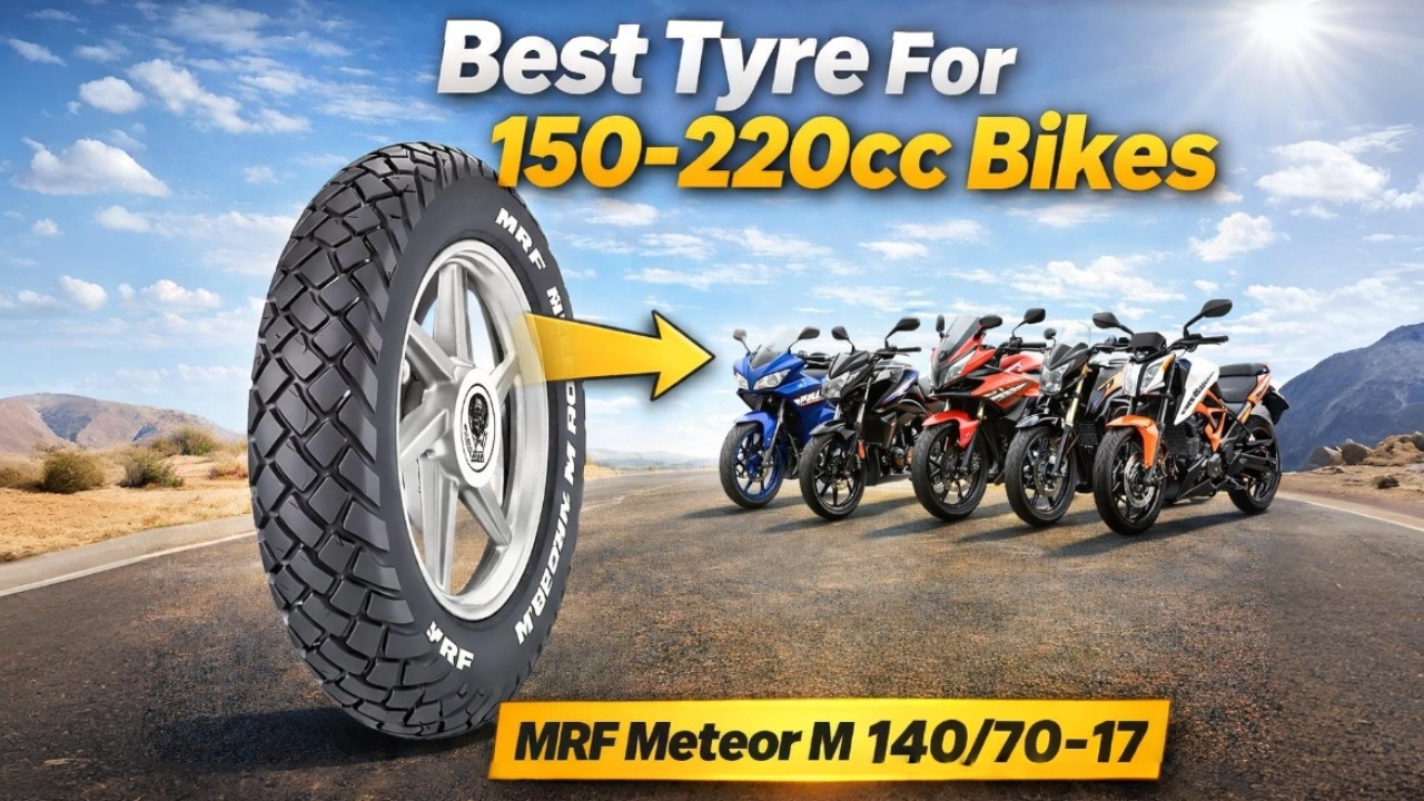 140/70-17 66S METEOR M I MRF Tyre Review I Bahubali Tyres - YouTube