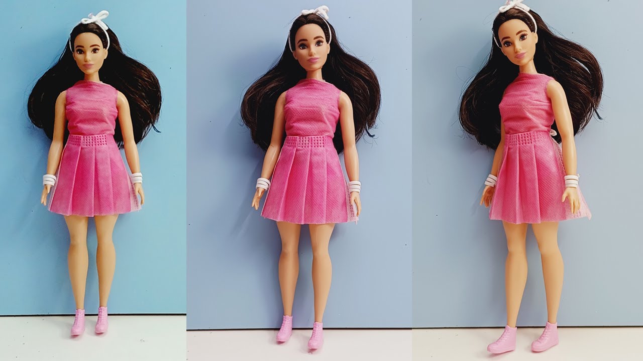 DIY👗 Doll Dress From Mask 😷| Barbie Hacks and Crafts | Waste Disposable ...