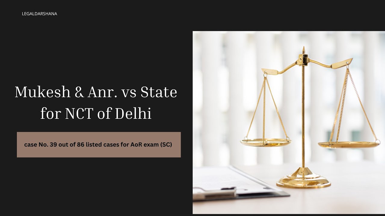 Case No. 39 || Mukesh vs State for NCT of Delhi || Nirbhaya Case ...
