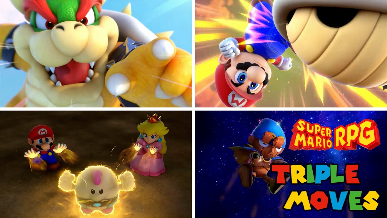 ⭐ Super Mario RPG 【All Triple Move Attacks】 - YouTube