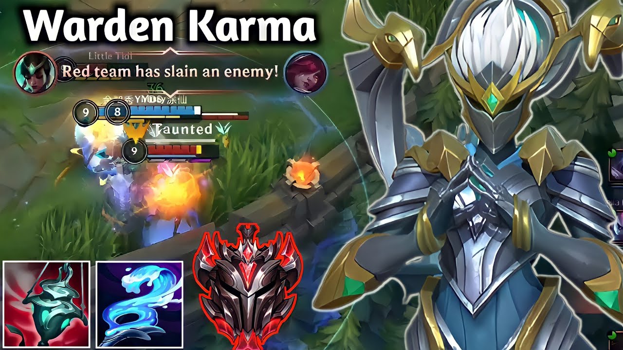 Wild Rift - New Champ Karma | Warden Karma Skin Gameplay - YouTube