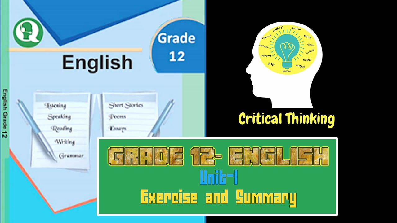 Grade 12-English //Unit 1 Critical Thinking Know Thyself // Summary and ...