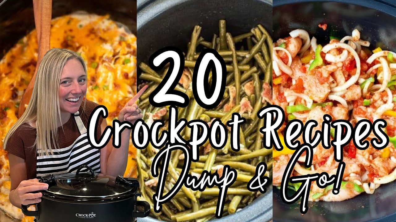 20 DUMP & GO CROCKPOT DINNERS | The Easiest Crockpot Recipes! - YouTube