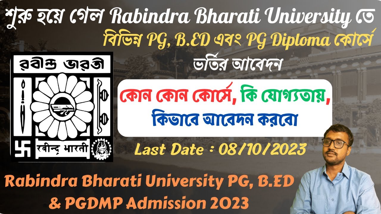 Rabindra Bharati University PG Admission 2023 | RBU B.ED Admission 2023 ...