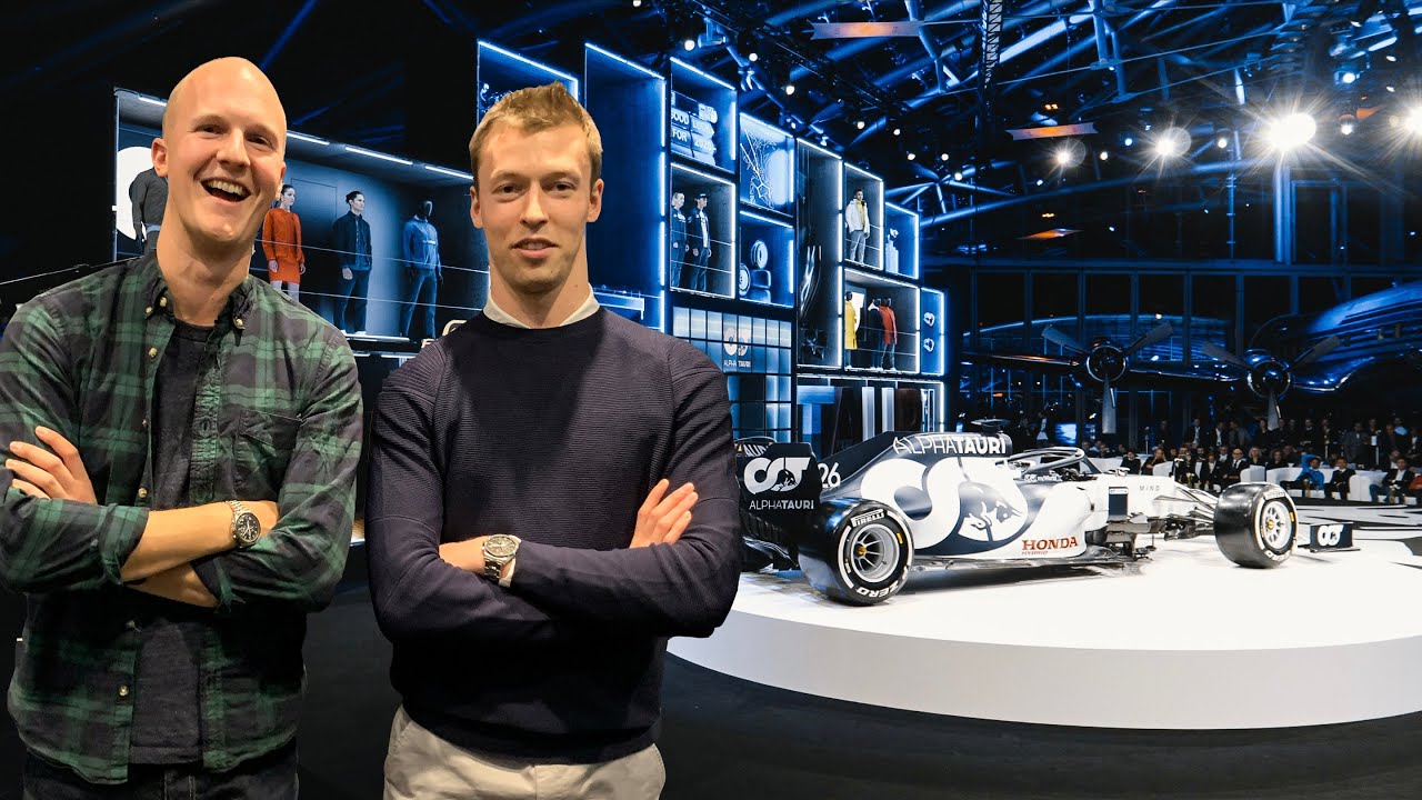 My Q&A With F1's Daniil Kvyat & Pierre Gasly [Alpha Tauri Launch] - YouTube