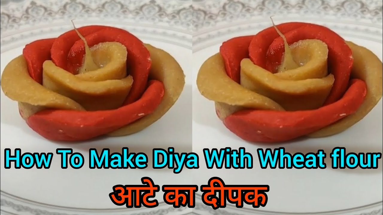 How To Make Diya With Wheat flour ll Wheat flour Diya ll आटे का दीपक ll ...