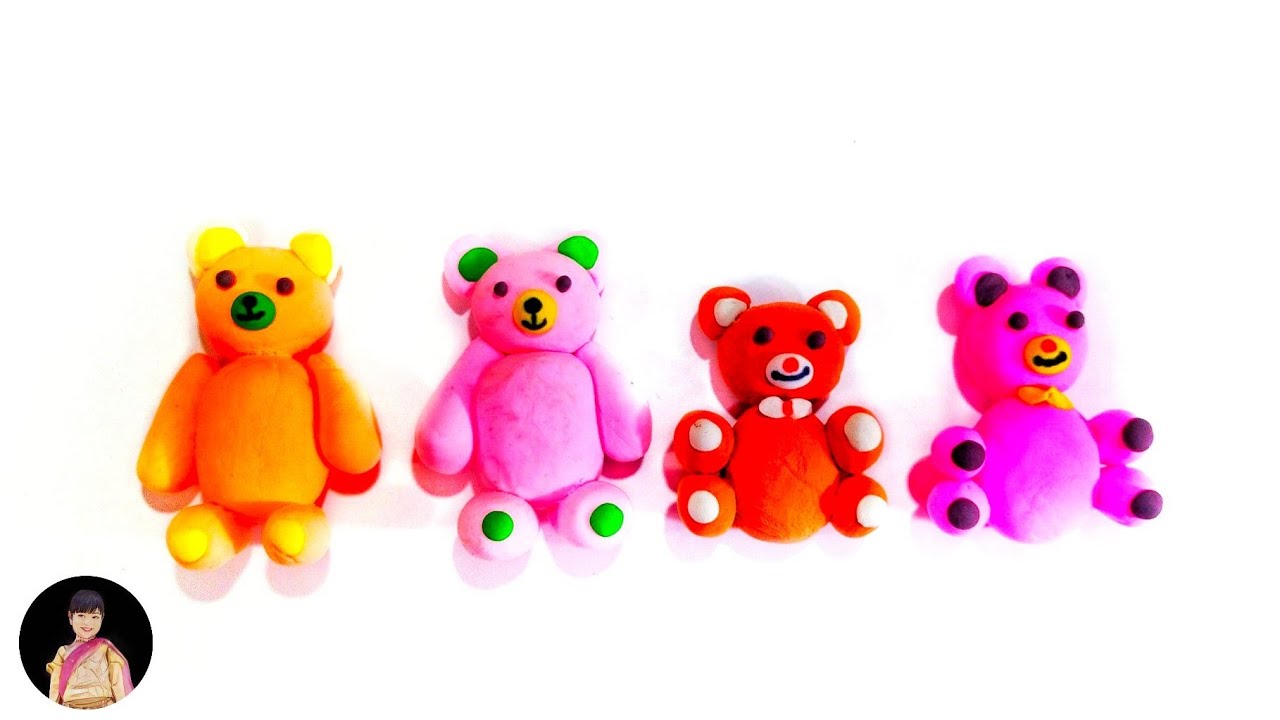 Diy How to Make Polymer Clay Miniature Bear, Clay Bear Making, Play ...