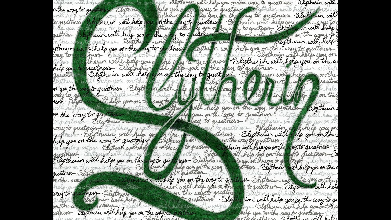 Word Art - Slytherin - Hogwarts Houses 3 - YouTube