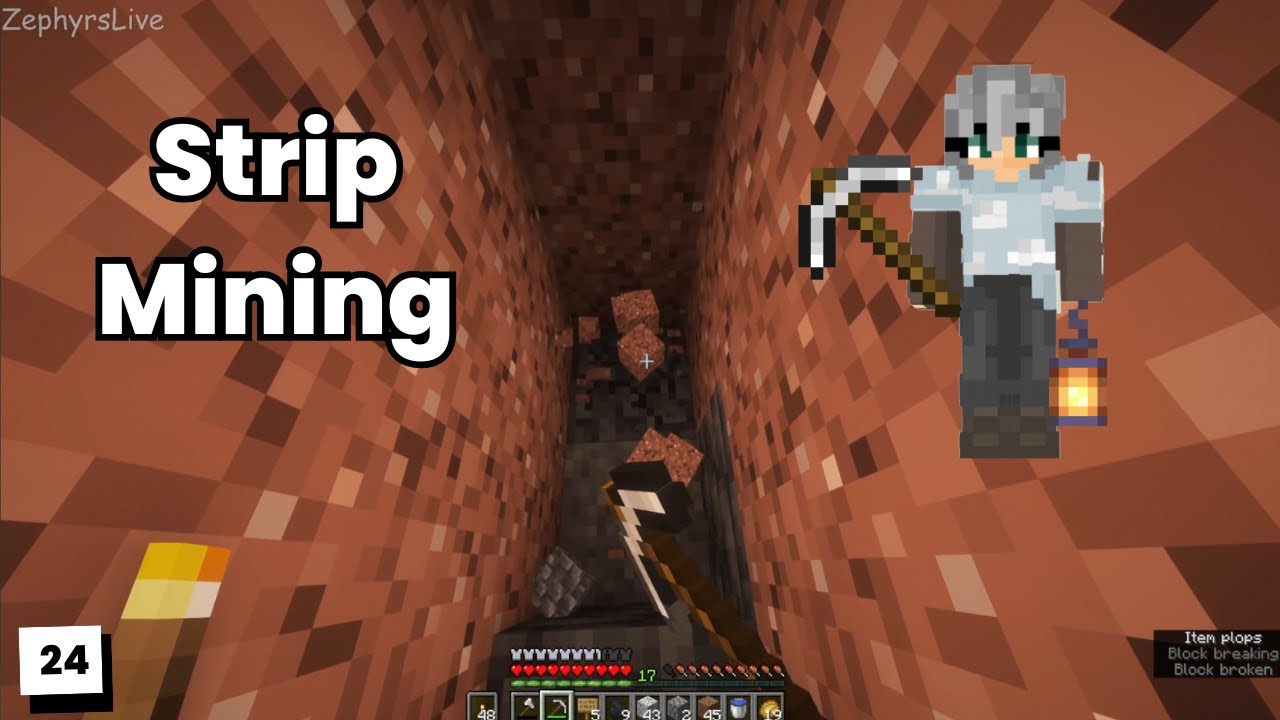 Strip Mining- Calm Minecraft 24 - YouTube