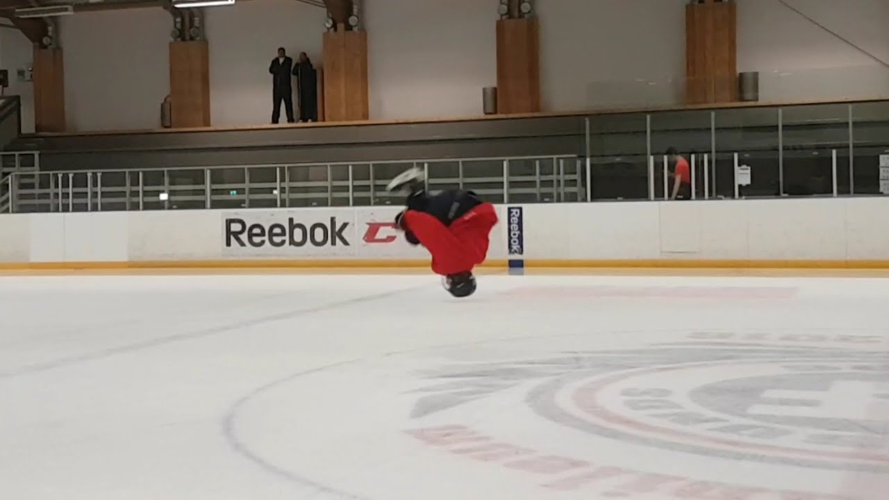 Backflip On Hockey Skates (Original) - YouTube