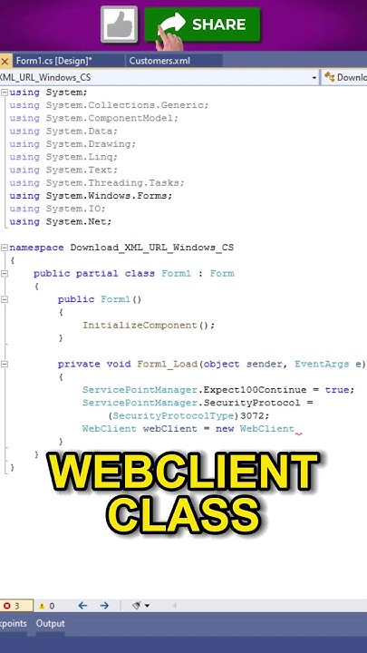 Download XML file from URL in Windows Forms using C# - YouTube