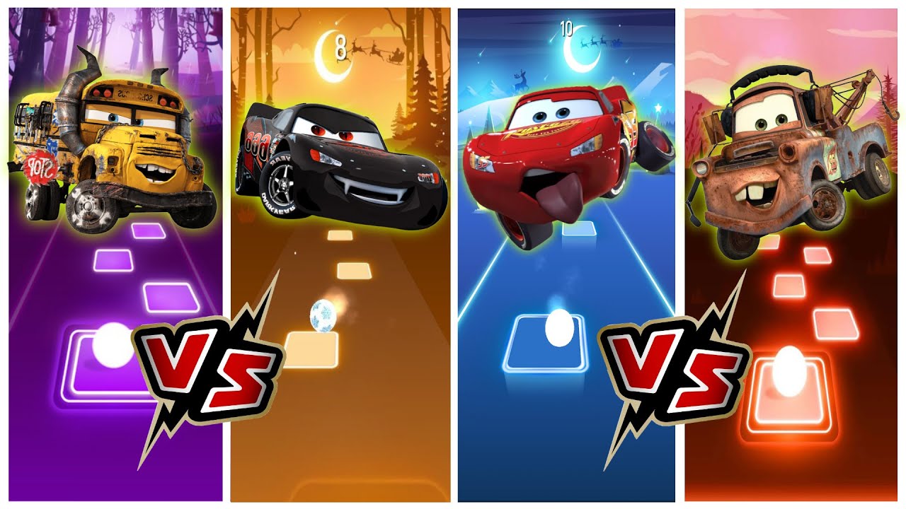 Miss Fritter vs Evil McQueen Lighting McQueen vs Mater - YouTube