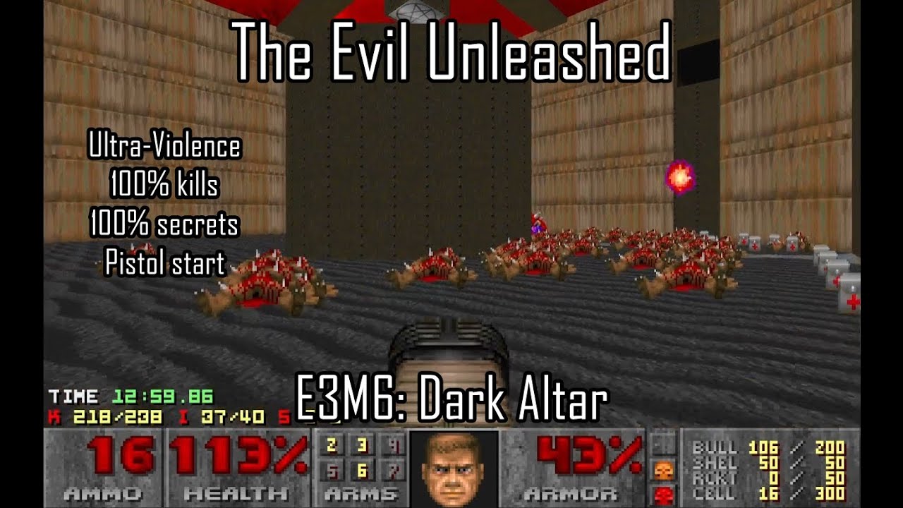 Doom: The Evil Unleashed - E3M6: Dark Altar (UV-MAX) - YouTube