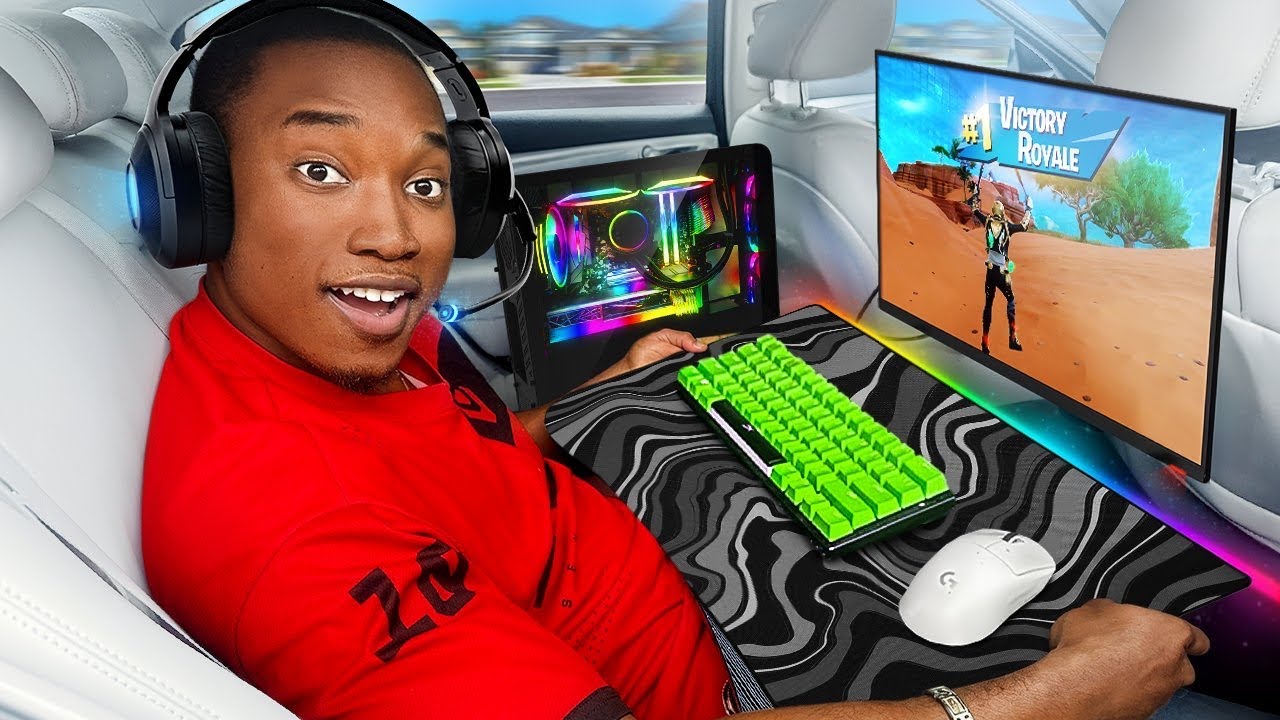 I Built A Pro Gaming Setup In My Car - YouTube