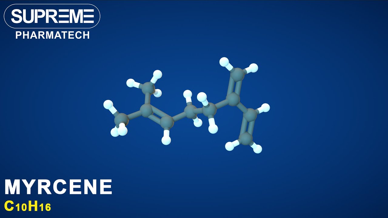 Myrcene | C10H16 | 3D molecule - YouTube